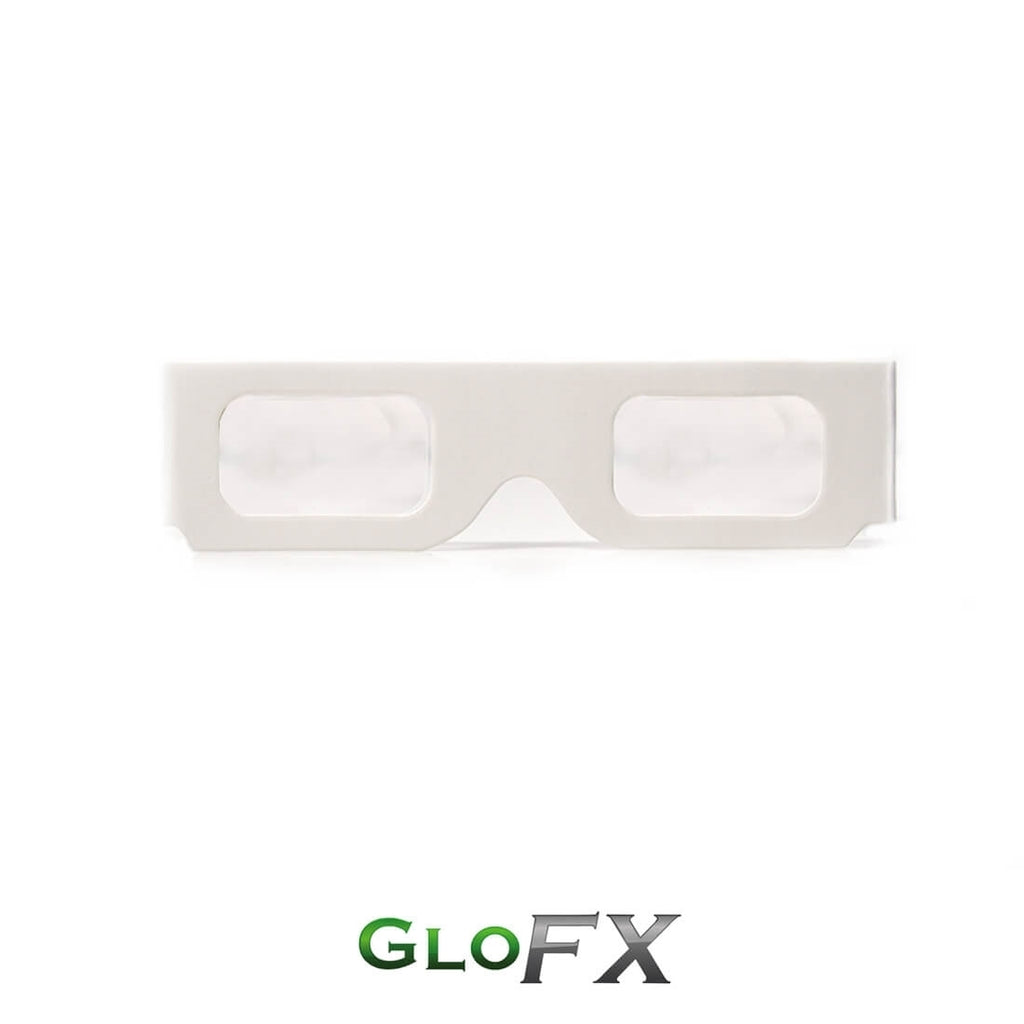 Paper Diffraction Glasses - White | The Rave Cave